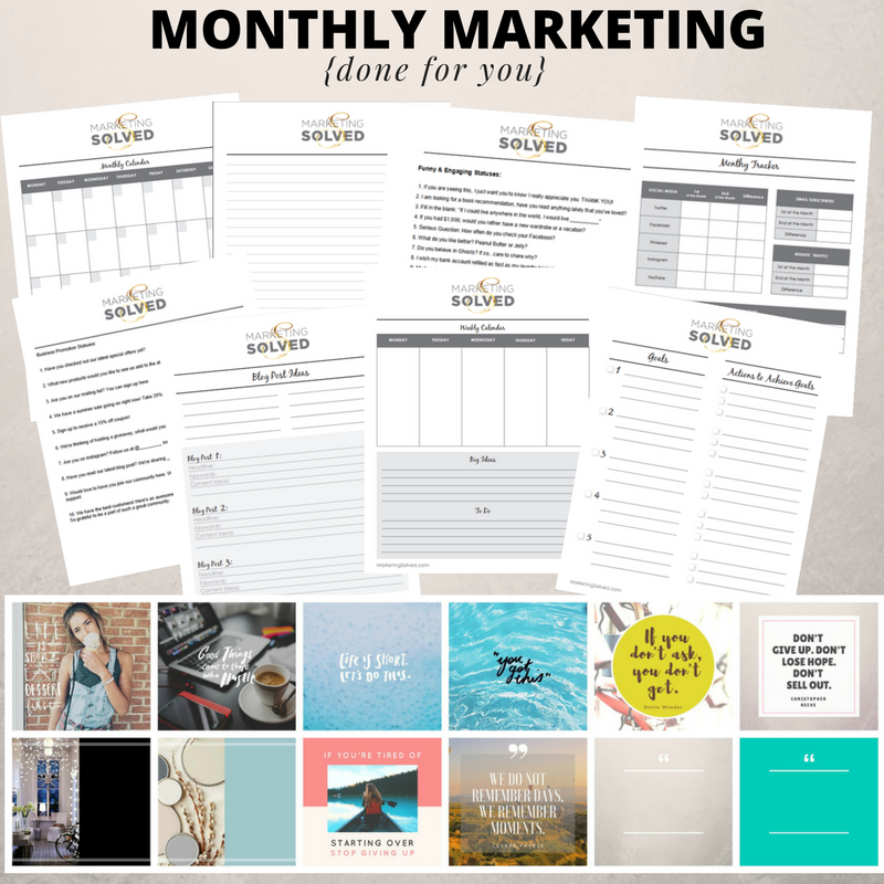 Monthly Marketing Solved - Marketing Solved Monthly Marketing Solved - Marketing Solved